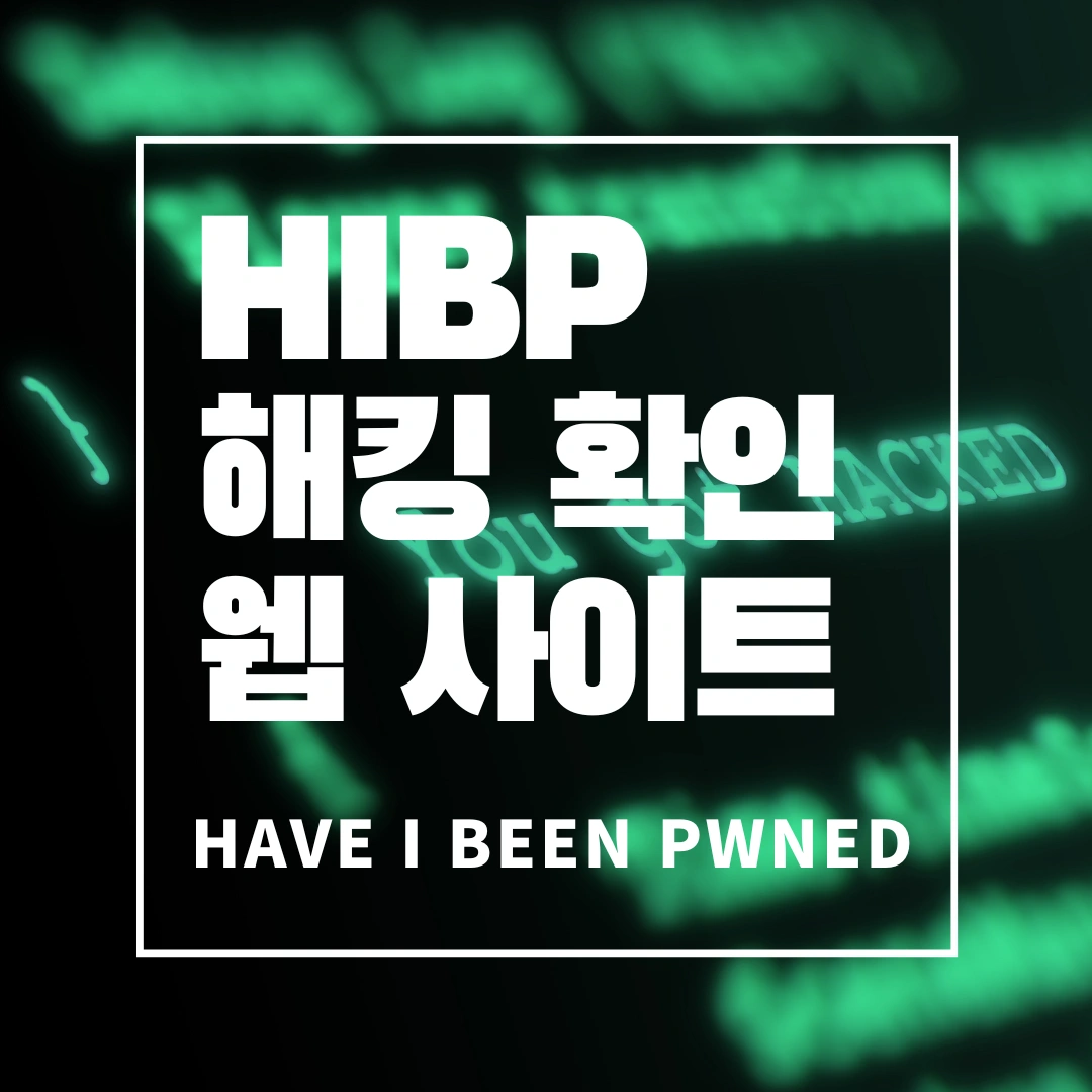 이메일 해킹 확인 웹 사이트 HIBP(Have I Been Pwned)